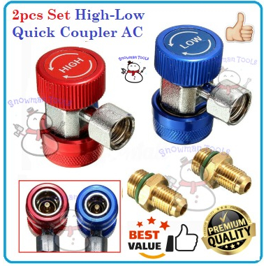 ADJUSTABLE R134A QUICK COUPLER FOR AC AIR COND CAR AUTOMOBILE FREON ...