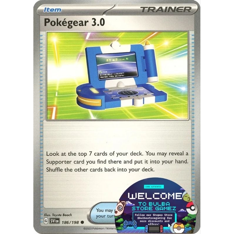 Pokegear 3.0 Reverse Holo 186/198 SV01 Pokemon TCG Card Game Scarlet ...