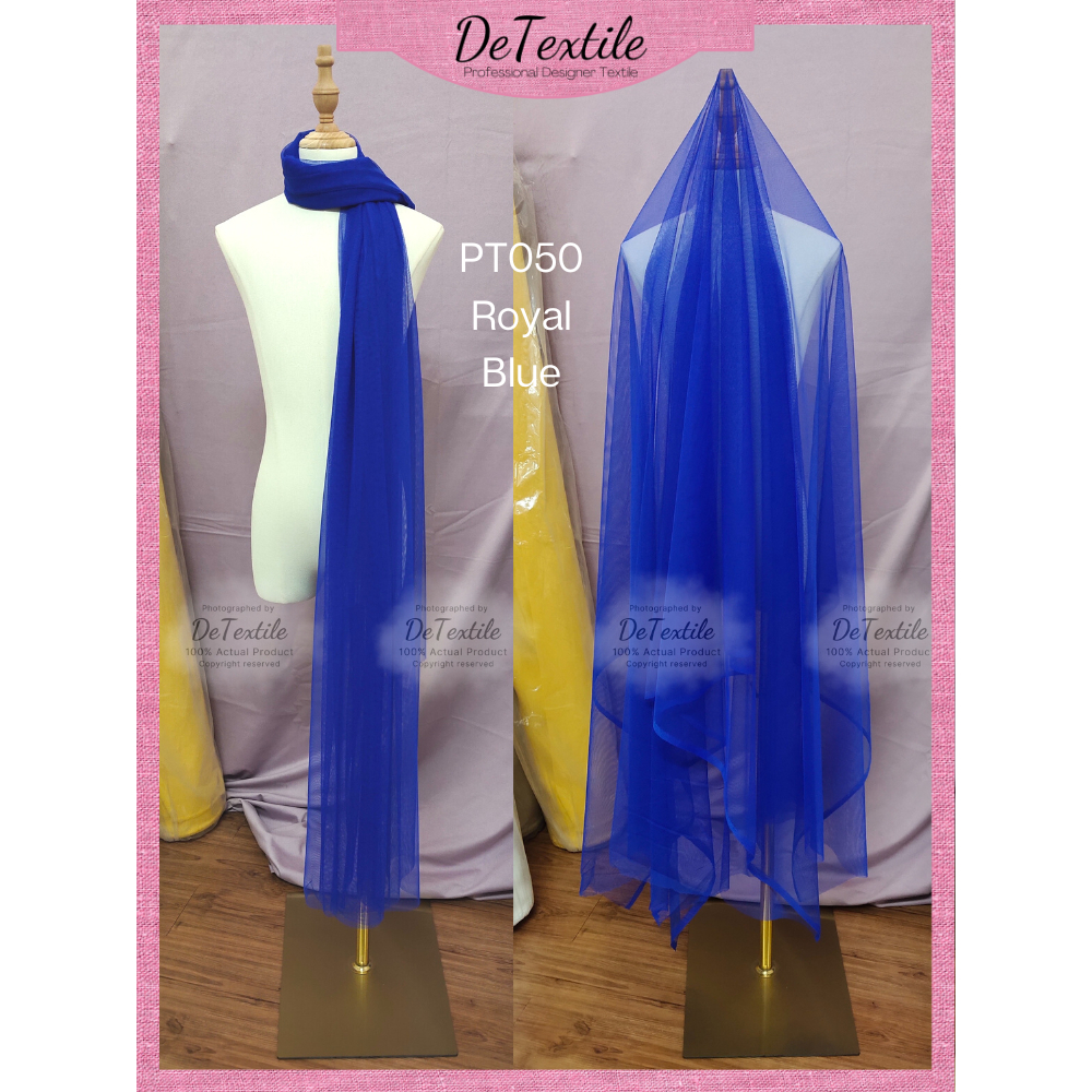 DeTextile Premium Tulle Bridal Soft Net Kain Net Lembut Murah Bidang ...