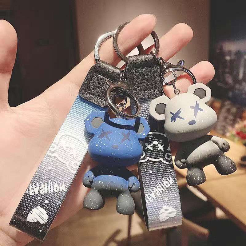 Bearbrick Keychain Bear Cute Cartoon Pendant Key Chain Student Kids 暴力熊 ...