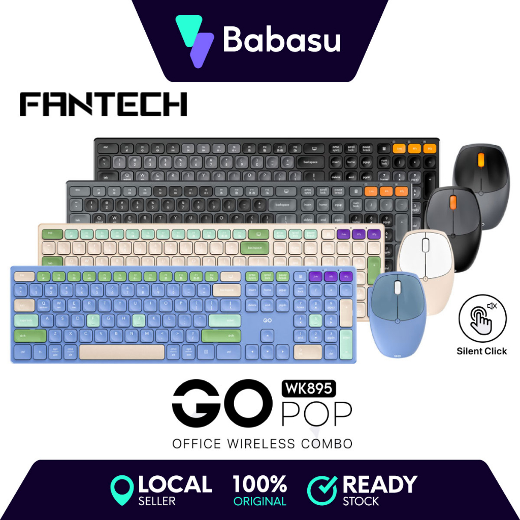 Fantech WK895 / WK-895 Pop Keys Wireless Keyboard Mouse Combo Office Series | Shopee Malaysia