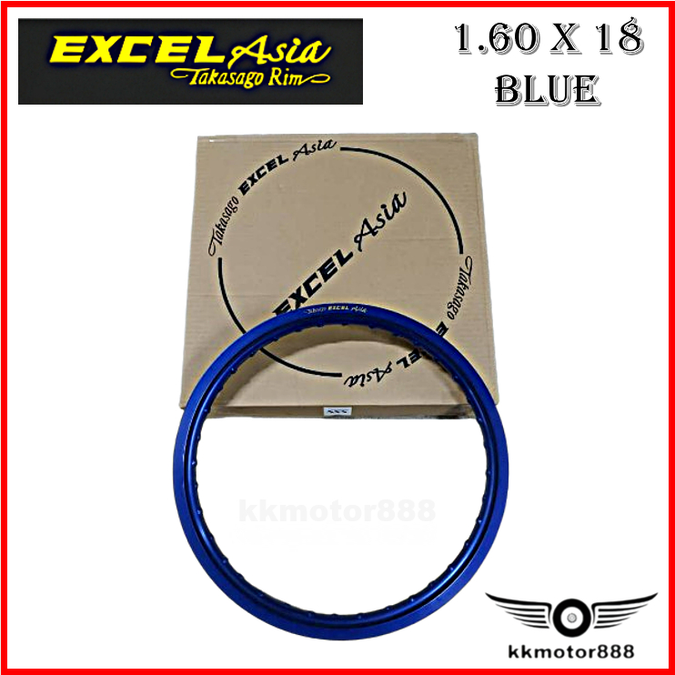 (100% ORIGINAL !!!) TAKASAGO EXCEL ASIA ALLOY RIM 1.60 X 18 BLUE BIRU ...