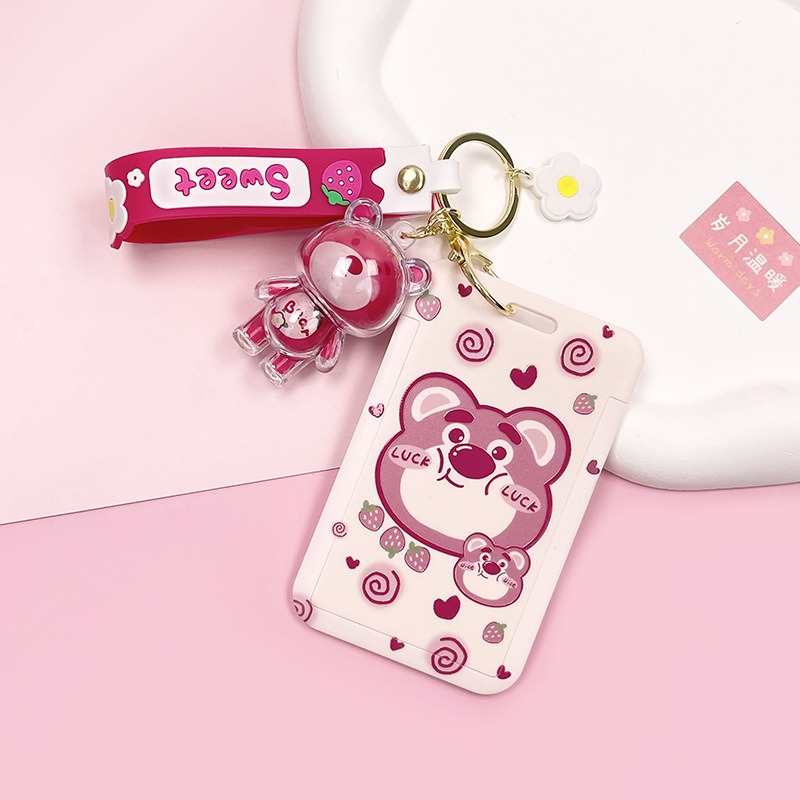 Pink Bear Lotso Strawberry Bear Luck Fan Art Design Name Card Holder ...