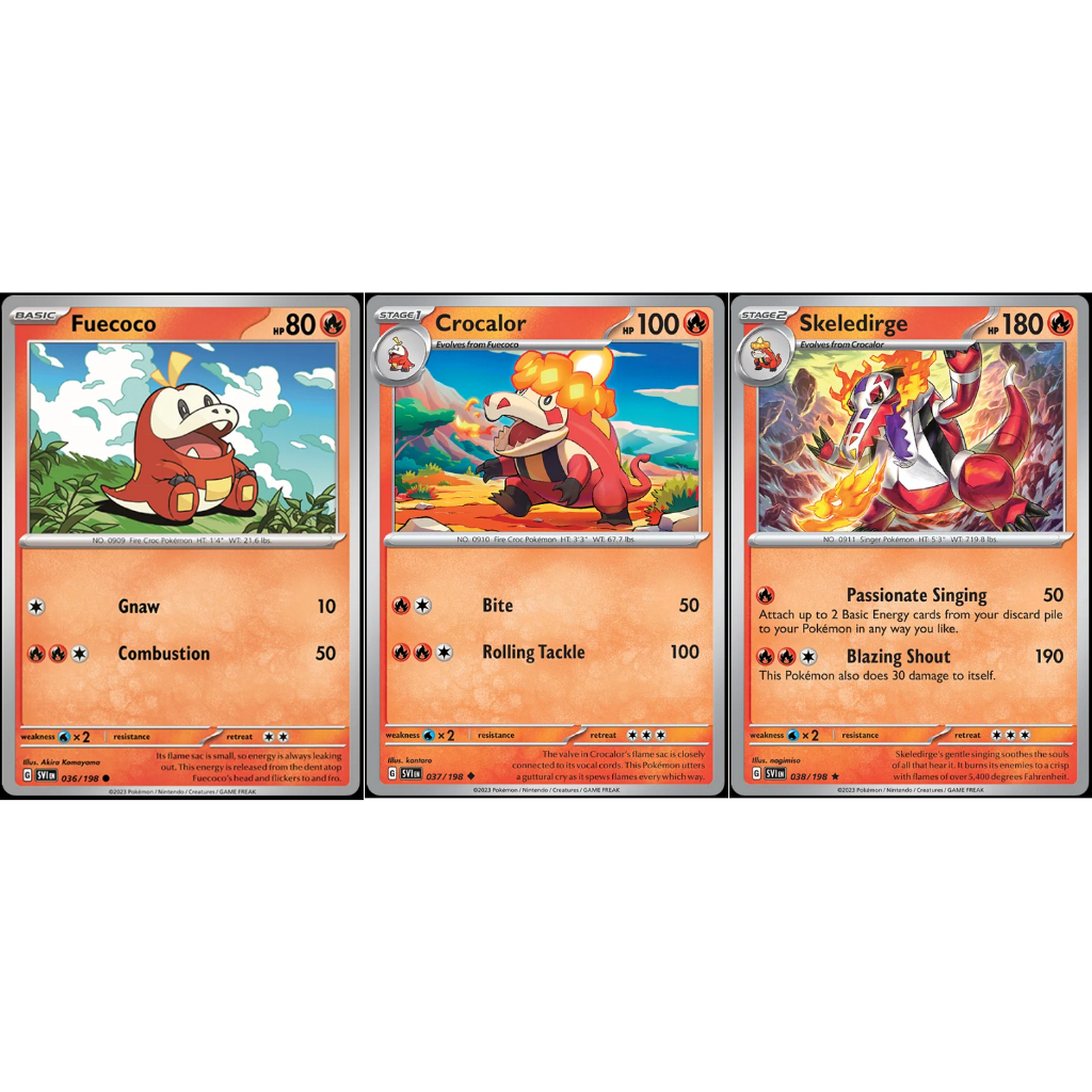 Pokemon TCG: Scarlet & Violet - Fuecoco / Crocalor / Skeledirge ...