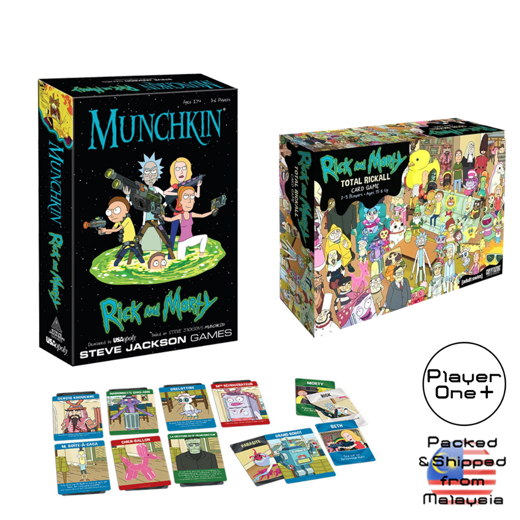 Rick and Morty Total Rickall Card Game Board Game Fun Family Party ...