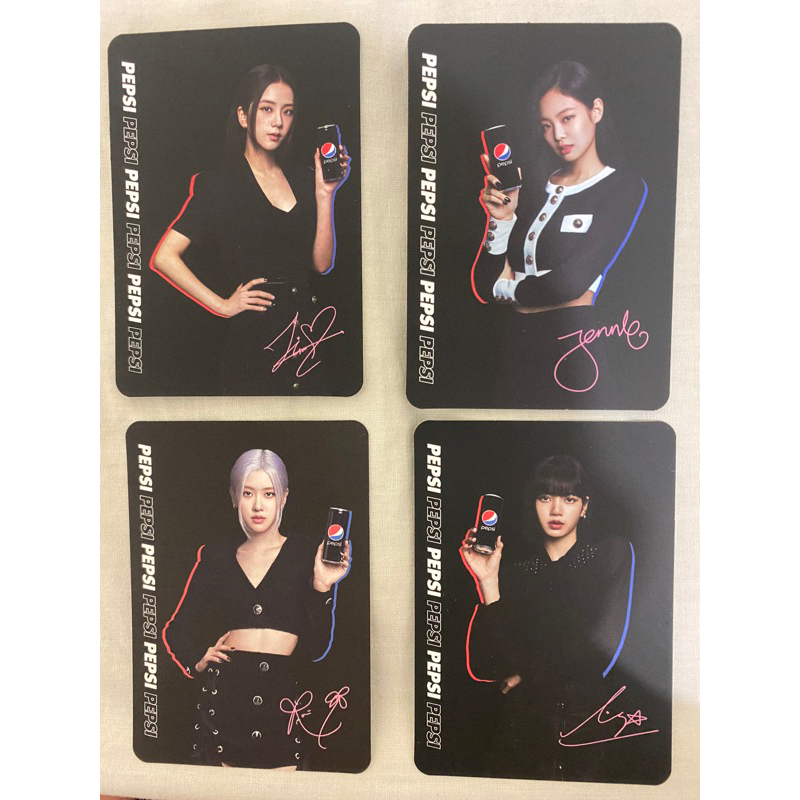 Blackpink pepsi photocard Jisoo Jennie Rosie Lisa | Shopee Malaysia