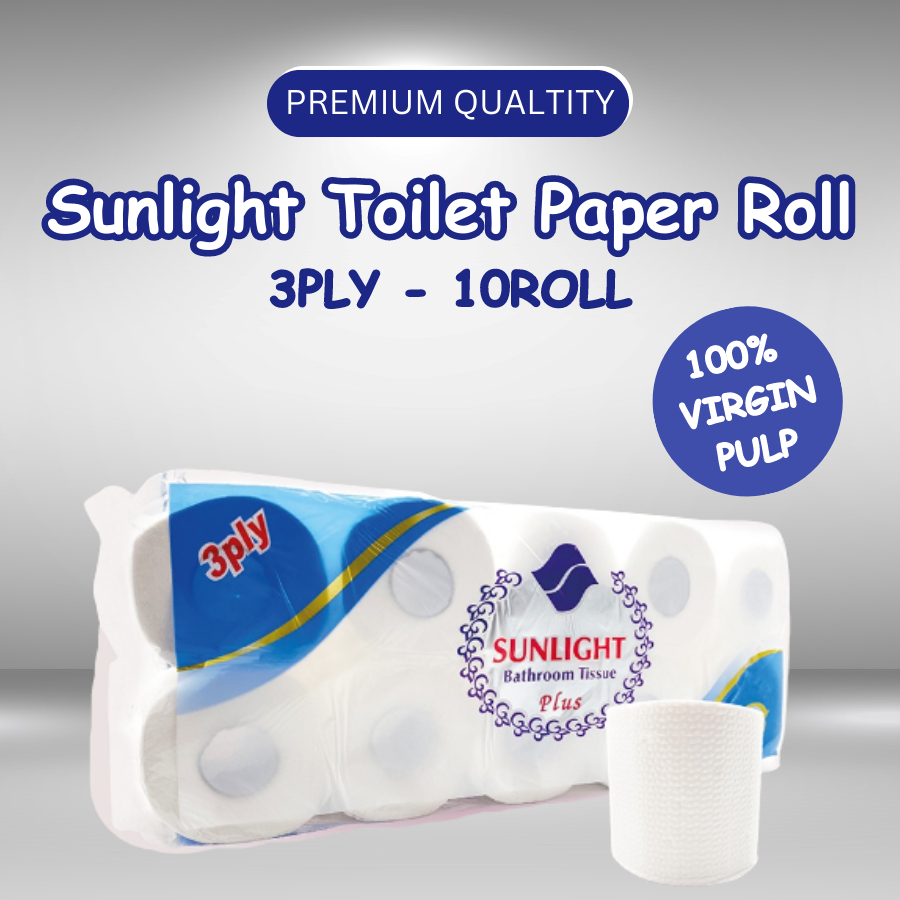 Sunlight Toilet Roll 3ply (10 Rolls)/ Tisu Tandas 3层 易容解卫生纸(menjual ...