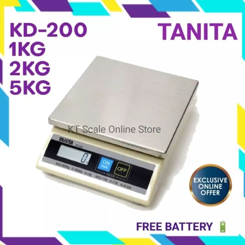 TANITA KD200 DIGITAL WEIGHING SCALE 5KG 2KG 1KG | Shopee Malaysia
