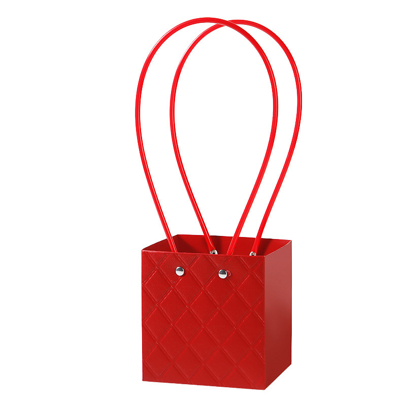 MACAROON TOTE BAG Rectangular Shaped Flower Paper Chain Handle Doorgift ...