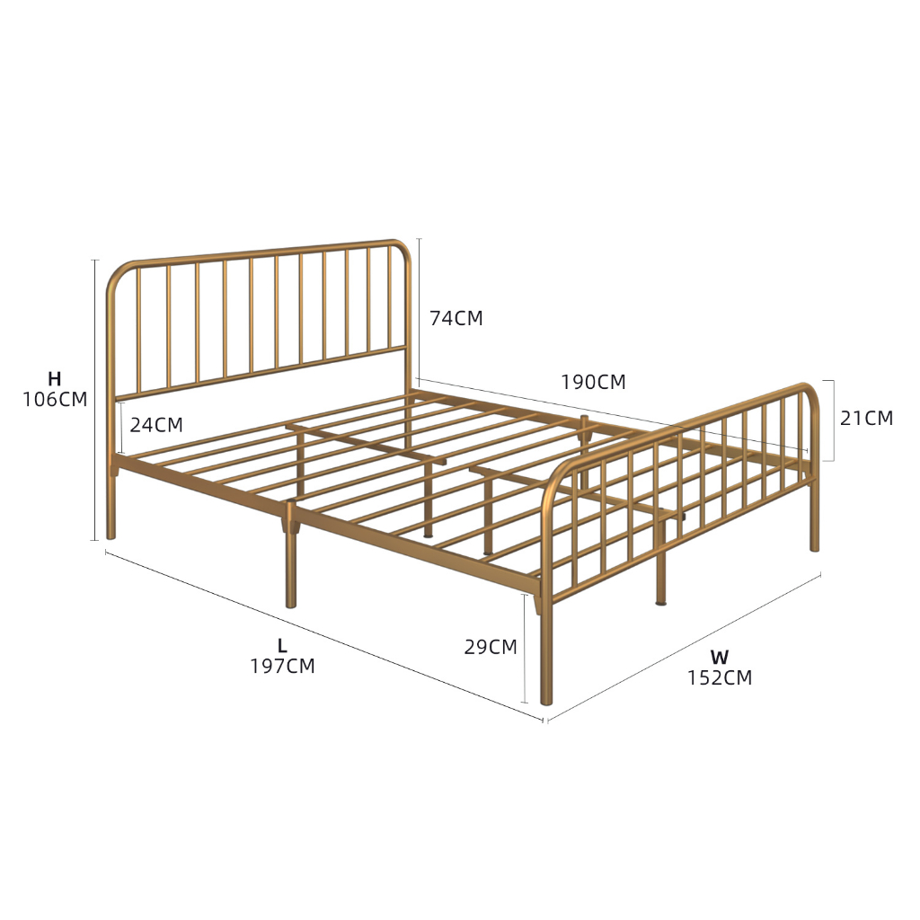 KitchenZ 3V Queen Bed Frame Katil Besi Katil Kayu Katil Murah Powder ...