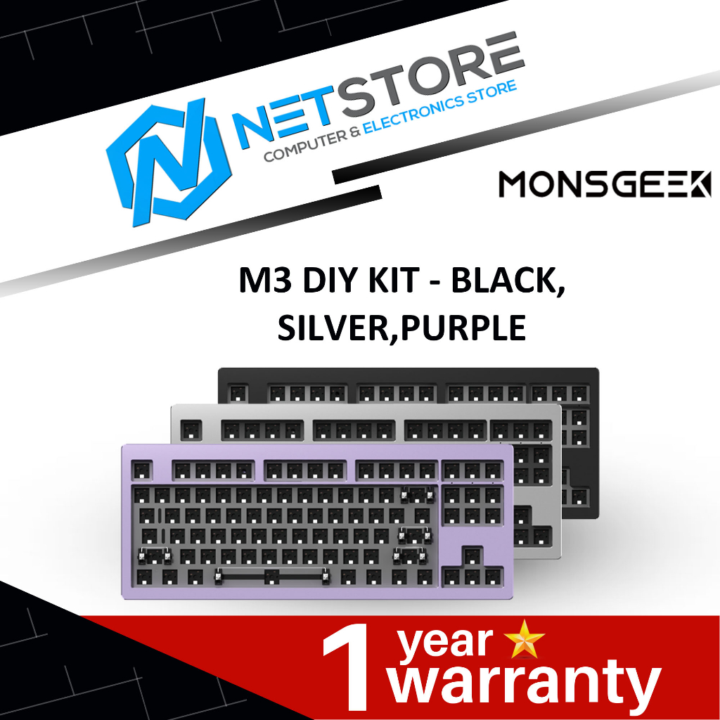 MONSGEEK M3 DIY KIT - BLACK, SILVER,PURPLE | Shopee Malaysia