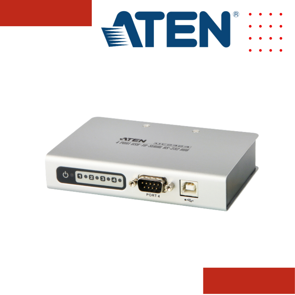 ATEN UC2324 4-Port USB to Serial RS-232 Hub | Shopee Malaysia
