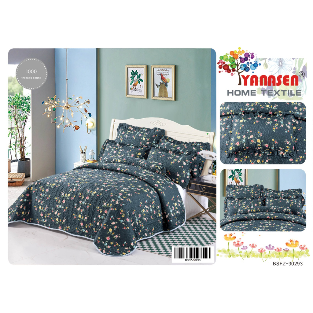 Premium Cadar Patchwork Set (6IN1) Tilam Katil Queen/King Size ...