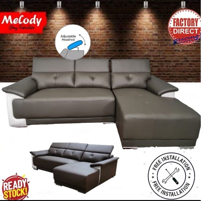 Melody - Serio L Shape Sofa Pu / Serio Living Room Sofa | Shopee Malaysia