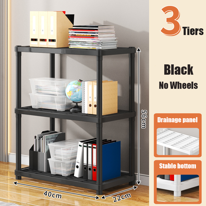 3/4 Tier Storage shelf Rack with Wheels Multipurpose Rack Organizer for ...