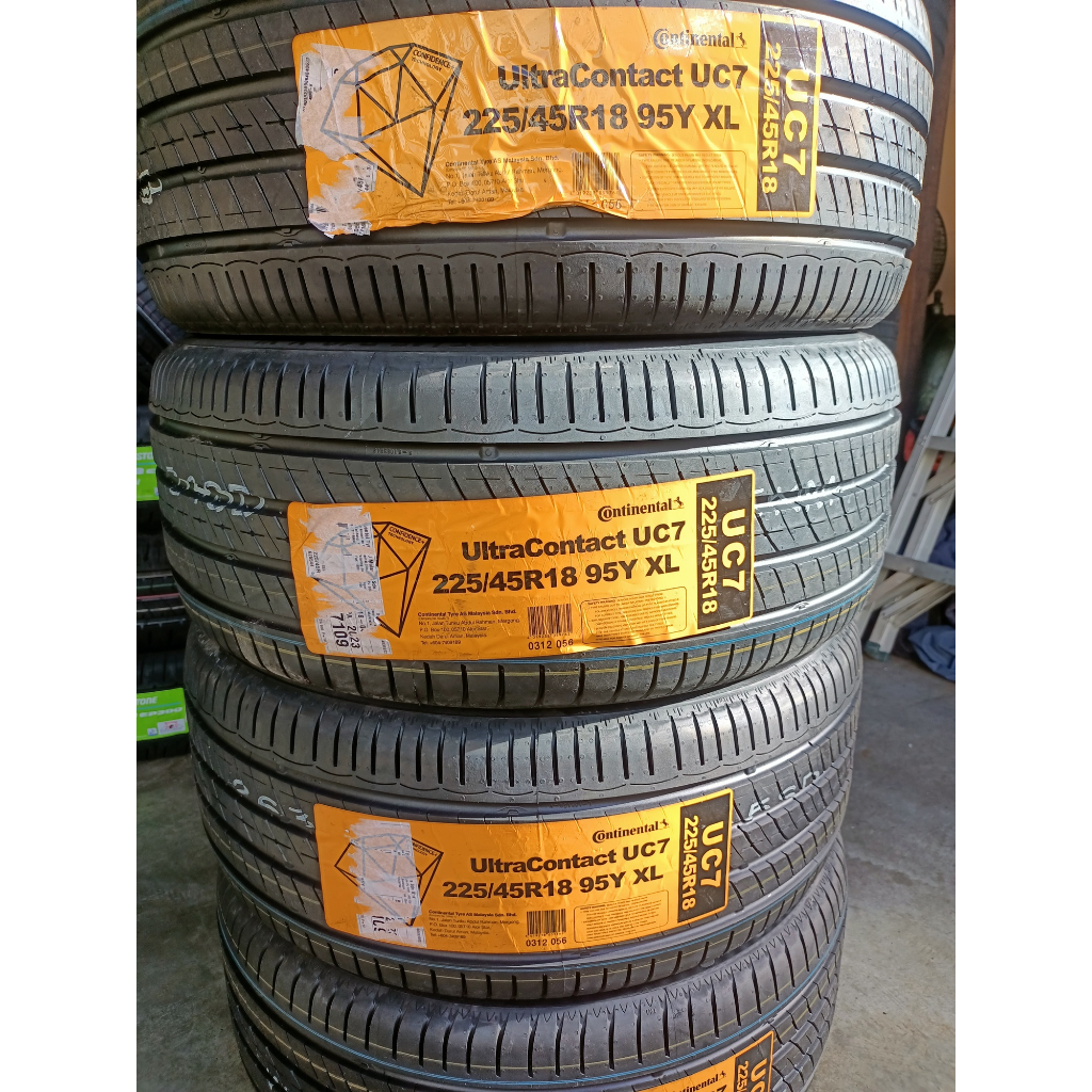 225/45R18 Continental UltraContact UC7 Tayar Tyre Tire | Shopee Malaysia