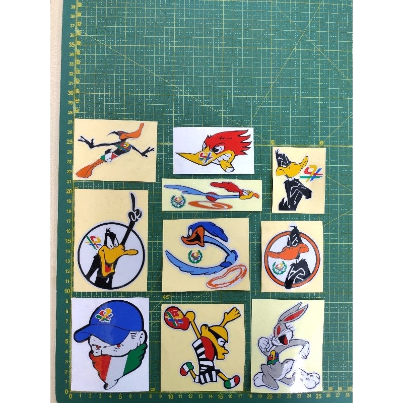 Sticker benetton pangkah itik terbang road runner woody woodpecker ...