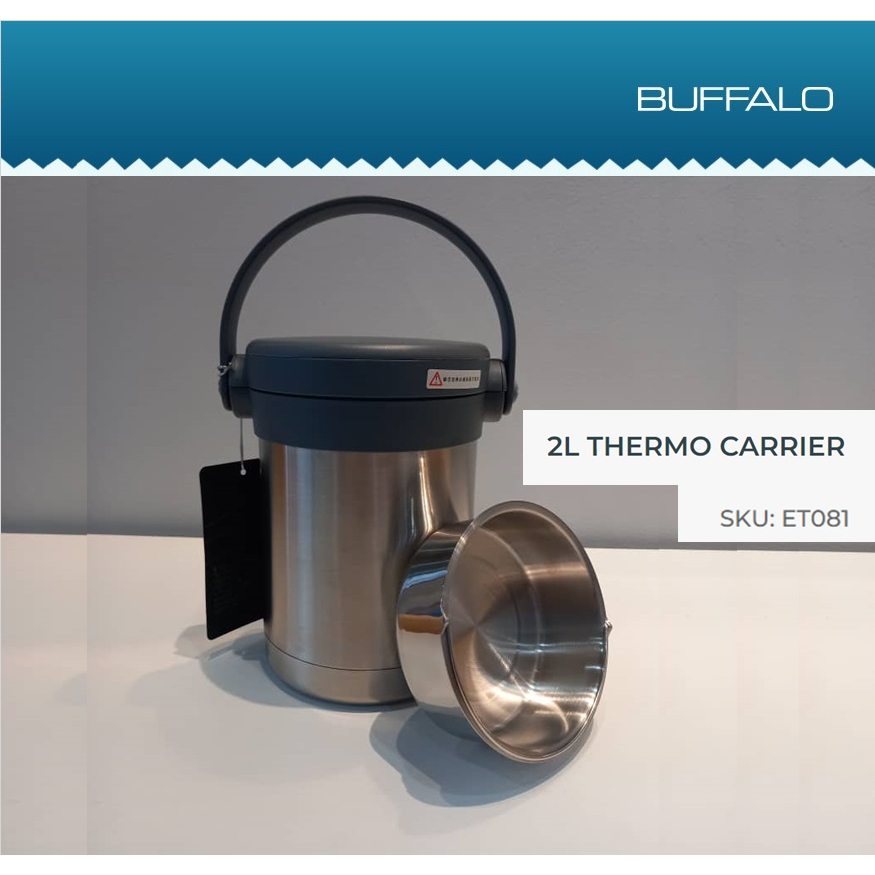 Buffalo 牛头牌 SUS 304, 2L THERMO CARRIER | Shopee Malaysia