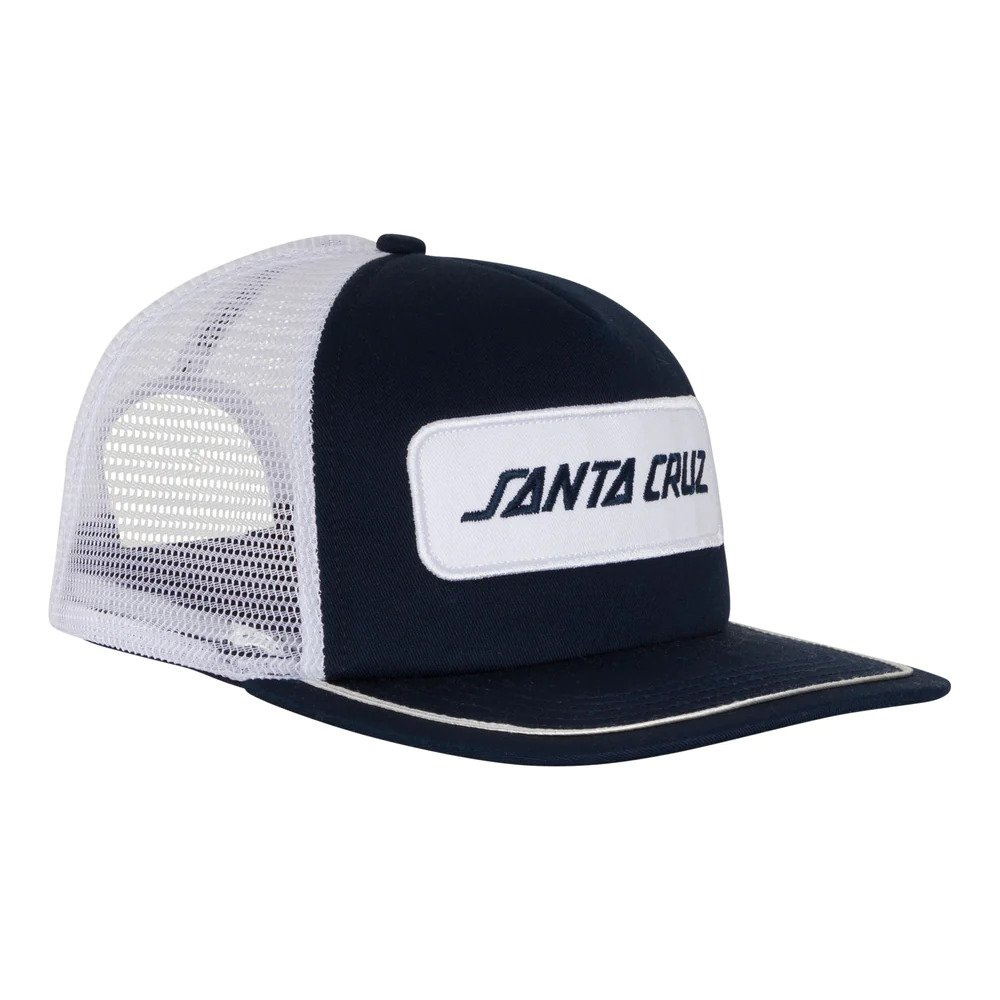 Santa Cruz Box Strip Trucker Hat ( Navy / White ) | Shopee Malaysia