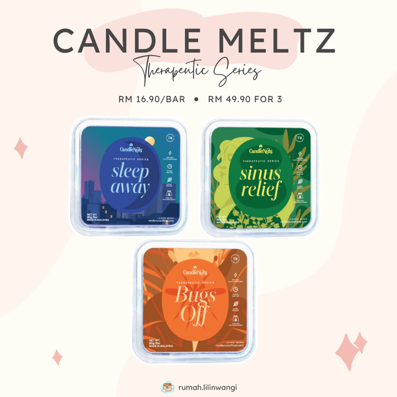 Candlenutsbynadia - THERAPEUTIC CANDLE MELTZ BAR (AROMA THERAPY / LILIN ...