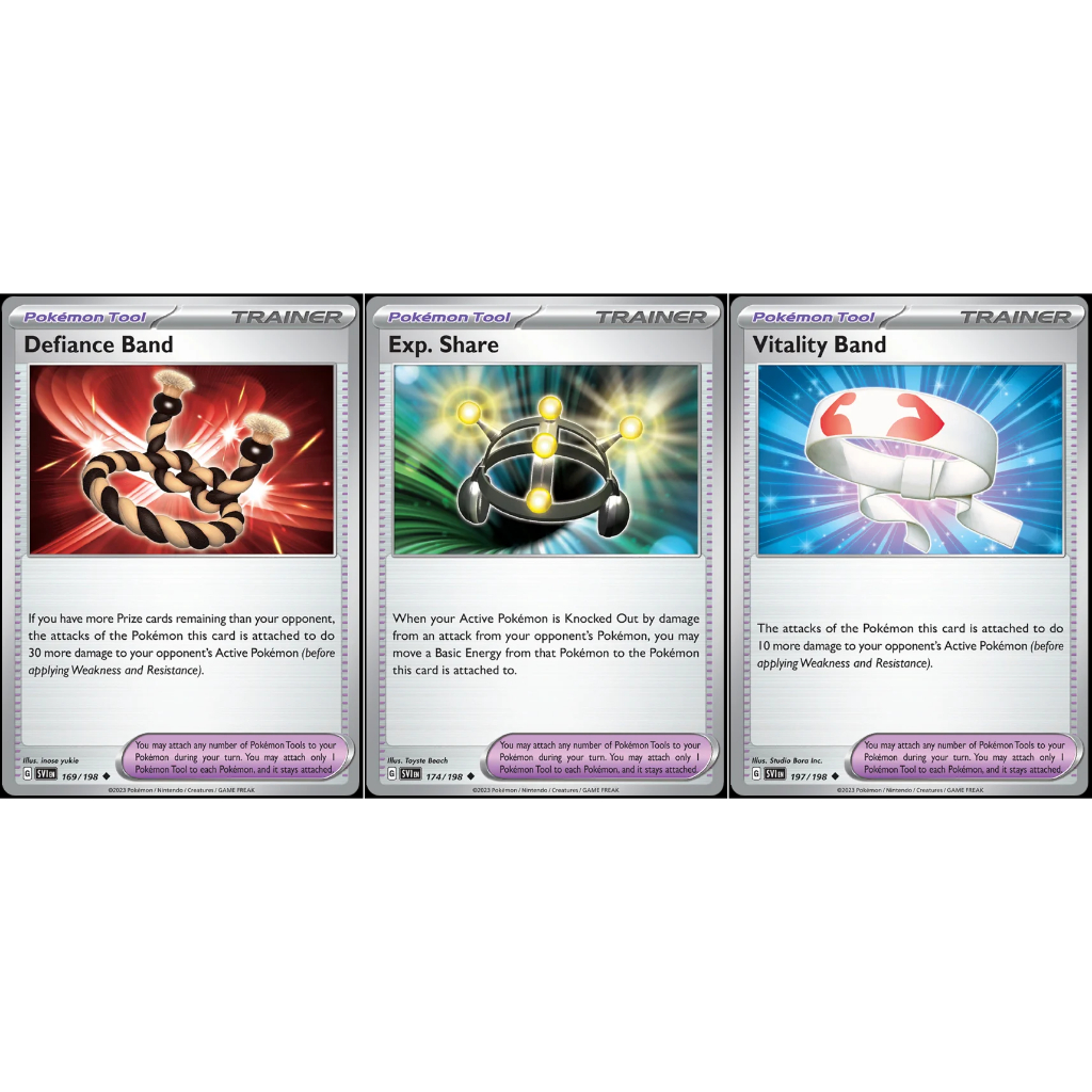 Pokemon TCG: Scarlet & Violet: Tools - Defiance Band / Exp. Share ...