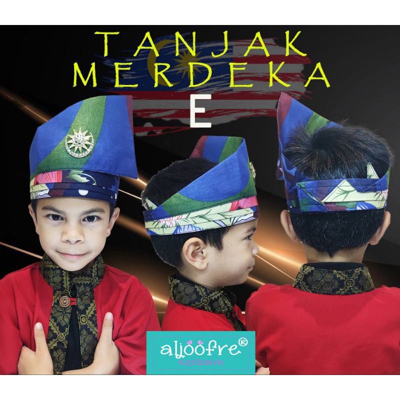 Tanjak Tengkolok Hitam Bendera Malaysia Merdeka boleh laras Siap Jahit ...
