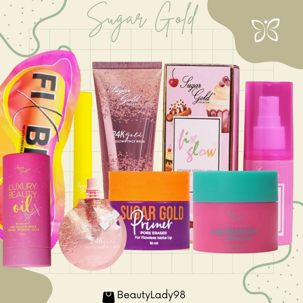 SUGAR GOLD SKINCARE 24k FACE WASH 100ML/TRIAL |FIX GLOW 50ML|FIXBROW ...