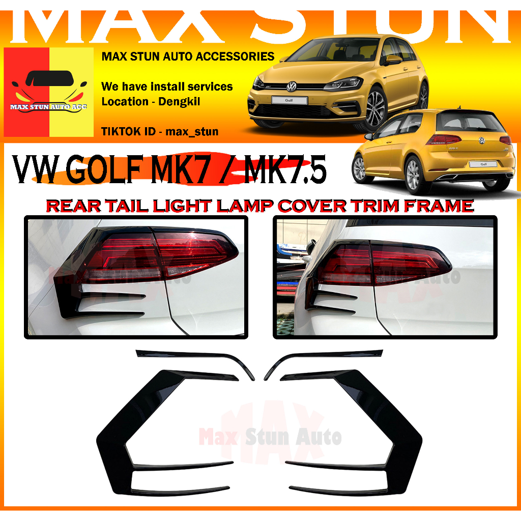 VOLKSWAGEN GOLF MK7 MK7.5 R GTI R-LINE REAR TAIL LIGHT LAMP COVER TRIM ...