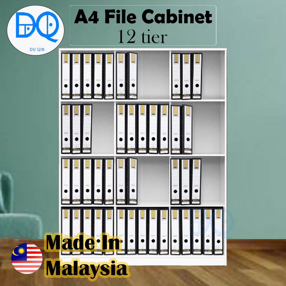 Du Qin Office File Cabinet 12 Tier/A4 Bookshelf/A4 Shelf/A4 Kabinet/Rak ...