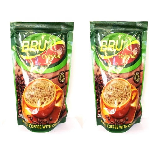 Bru Coffee Original Refill 2 Pack (Mixed Coffee with Chicory 400g ...