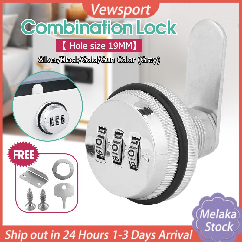 3Digit Drawer Combination lock Combination Keyless 3Digit Number ...