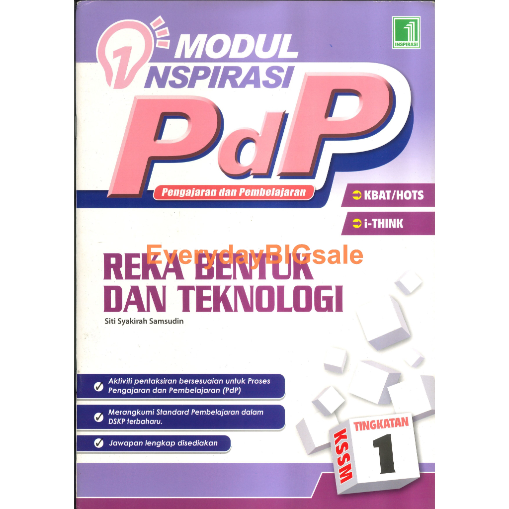 INSPIRASI MODUL NSPIRASI PDP REKA BENTUK DAN TEKNILOGI TINGKATAN 1 | Shopee Malaysia