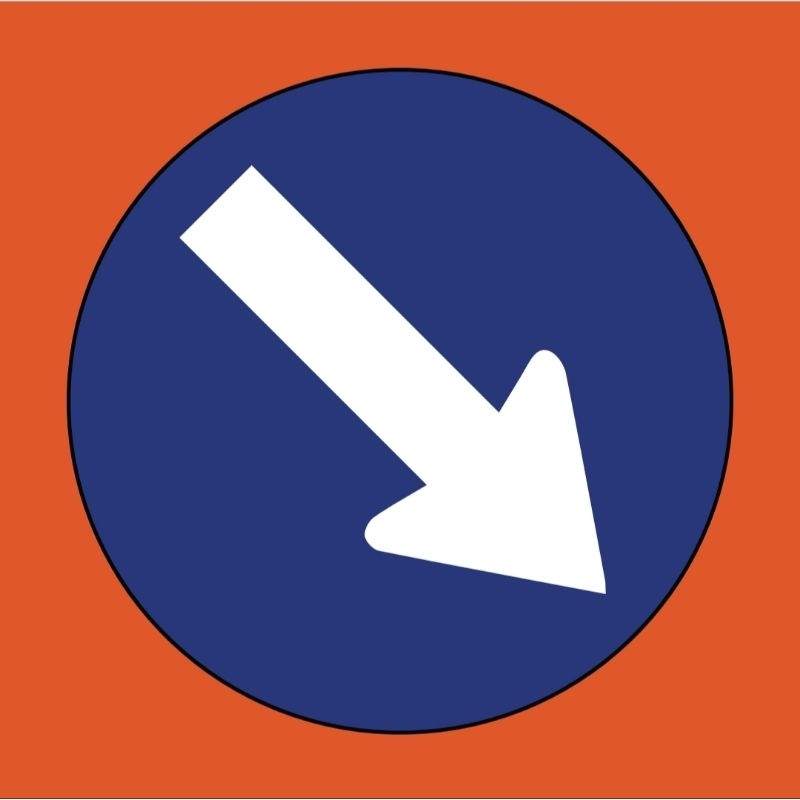 Sticker Signboard Keep Right 3ft x 3ft | Shopee Malaysia