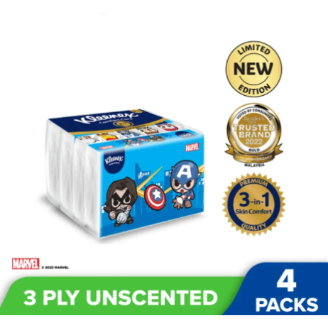 Kleenex Marvel Limited Edition 4 x 50s Facial Tissue | Shopee Malaysia