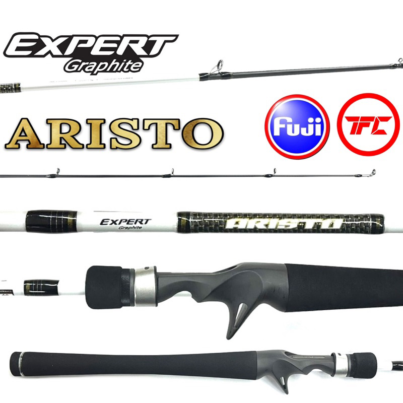 Expert Graphite Aristo Baitcast & Spinning Fishing Rod BC Baitcasting ...