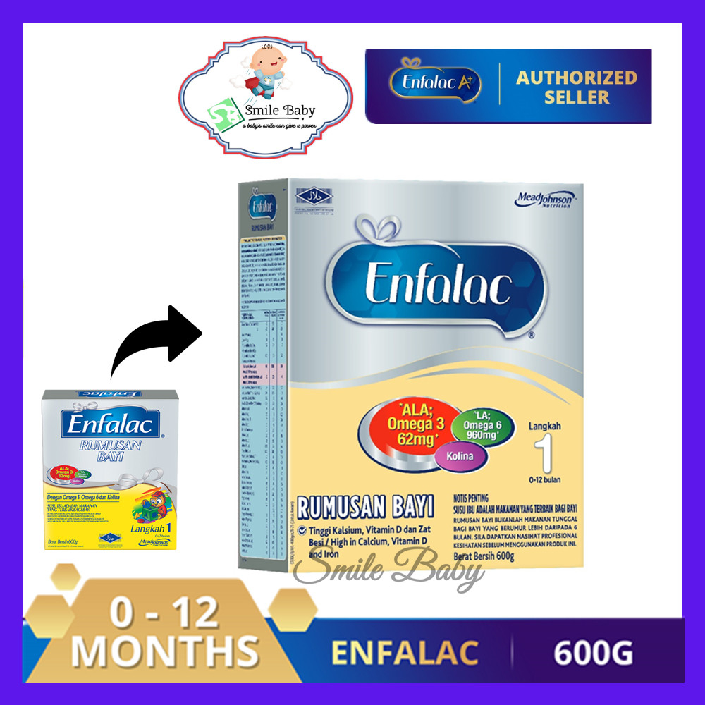 Enfalac Step 1 Regular - 600g (Milk Formula) Exp:03/2026 | Shopee Malaysia