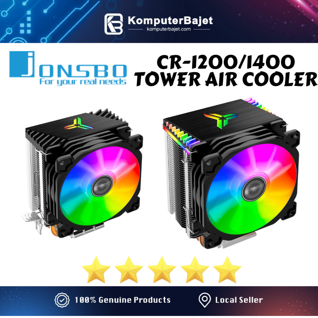Jonsbo CR1200 CR1400 LGA1700 2 Heat Pipe 9CM Fan Air Tower Cooler CPU RGB ARGB Cooling Fans ...