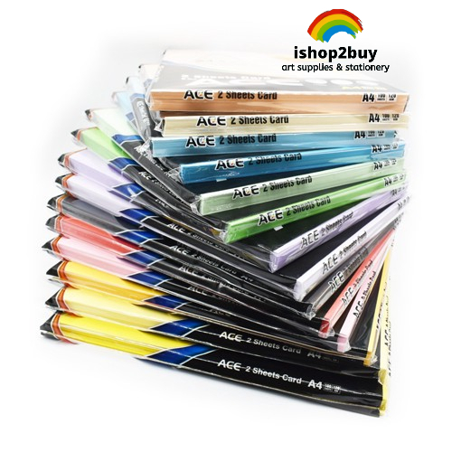 ACE A4 2 Sheet Card Paper 100 Sheets ACE Ultimate Fine Colour 2 Sheets ...