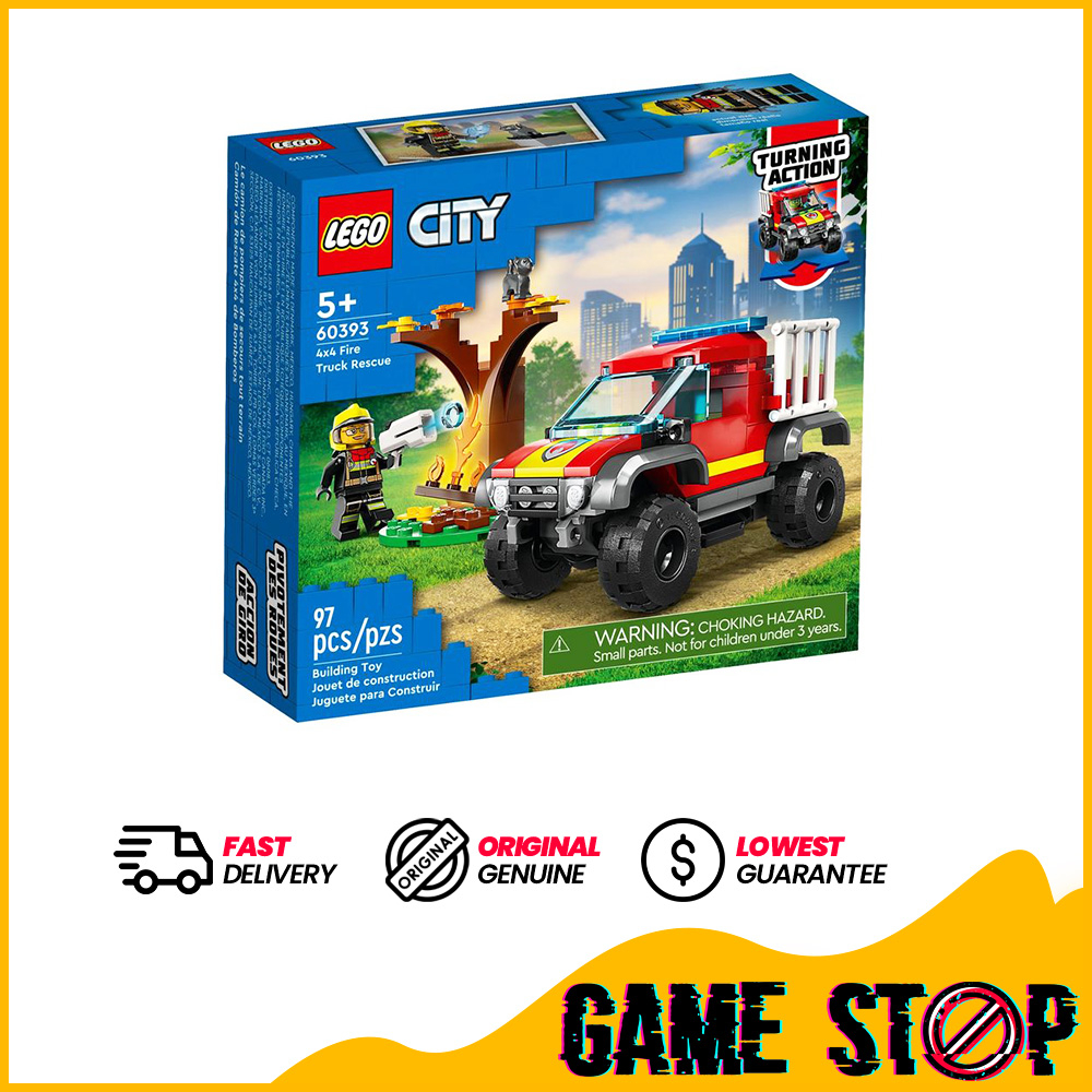 Lego 60393 4x4 Fire Truck Rescue | Shopee Malaysia