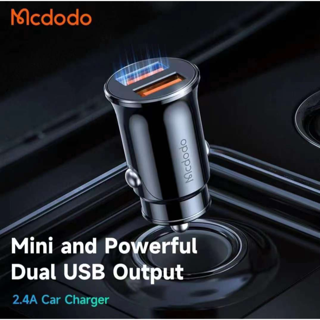 MCDODO CC-6602 12W Dual USB Output Car Charger Adapter 2.4A Fast Quick ...