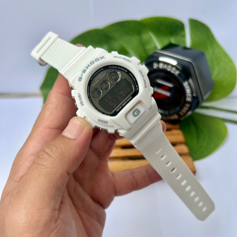 (PROMOSI ITEM) GSHK WHITE NB7 PUTIH CERMIN KACA DW6900 JAM TANGAN ...