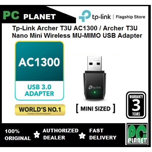 Tp-Link Archer T3U AC1300 / Archer T3U Nano Mini Wireless MU-MIMO USB ...