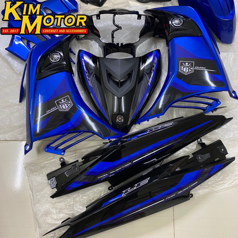 COVERSET LC135 V6 V7 ORIGINAL VELOZI GREAT BLUE BIRU LUMUT ROBOT ...