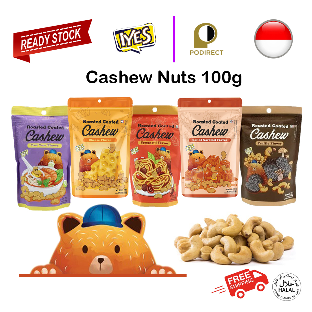 [Ready Stock][Halal] IYES ROASTED COATED CASHEW NUTS 100G CHEESE/SALTED ...