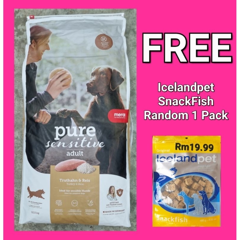 DHL Exp:2026 July / 12.5kg Mera Turkey & Rice Pure Sensitive Adult ...