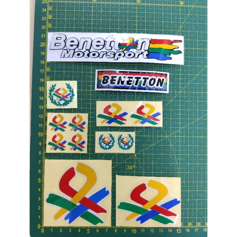 Sticker benetton pangkah padi sticker pantul cahaya tampal motor ...