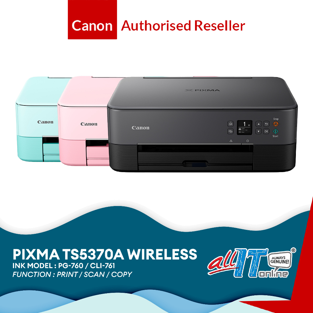 Canon PIXMA TS5370a Compact Wireless Photo All-In-One Printer (USB/ Wi ...