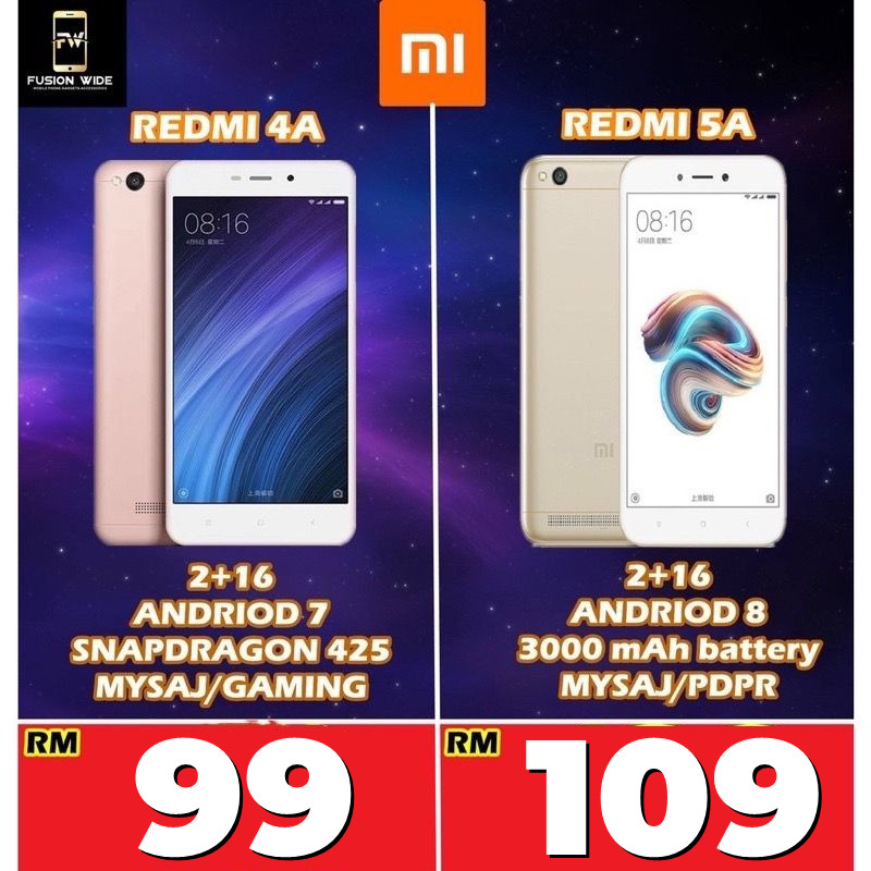 [LOWER PRICE] REDMI 4A 5A 6A 7A 9A || 4GB RAM 64GB ROM Support Semua ...
