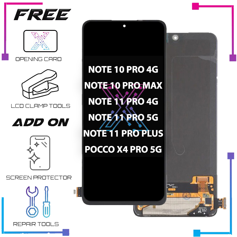 Lcd Screen For Poco X4 Pro 5G/Redmi Note 10 Pro 4G/Note 10 Pro Max/Note 11 Pro 4G 5G/Note 11 Pro ...