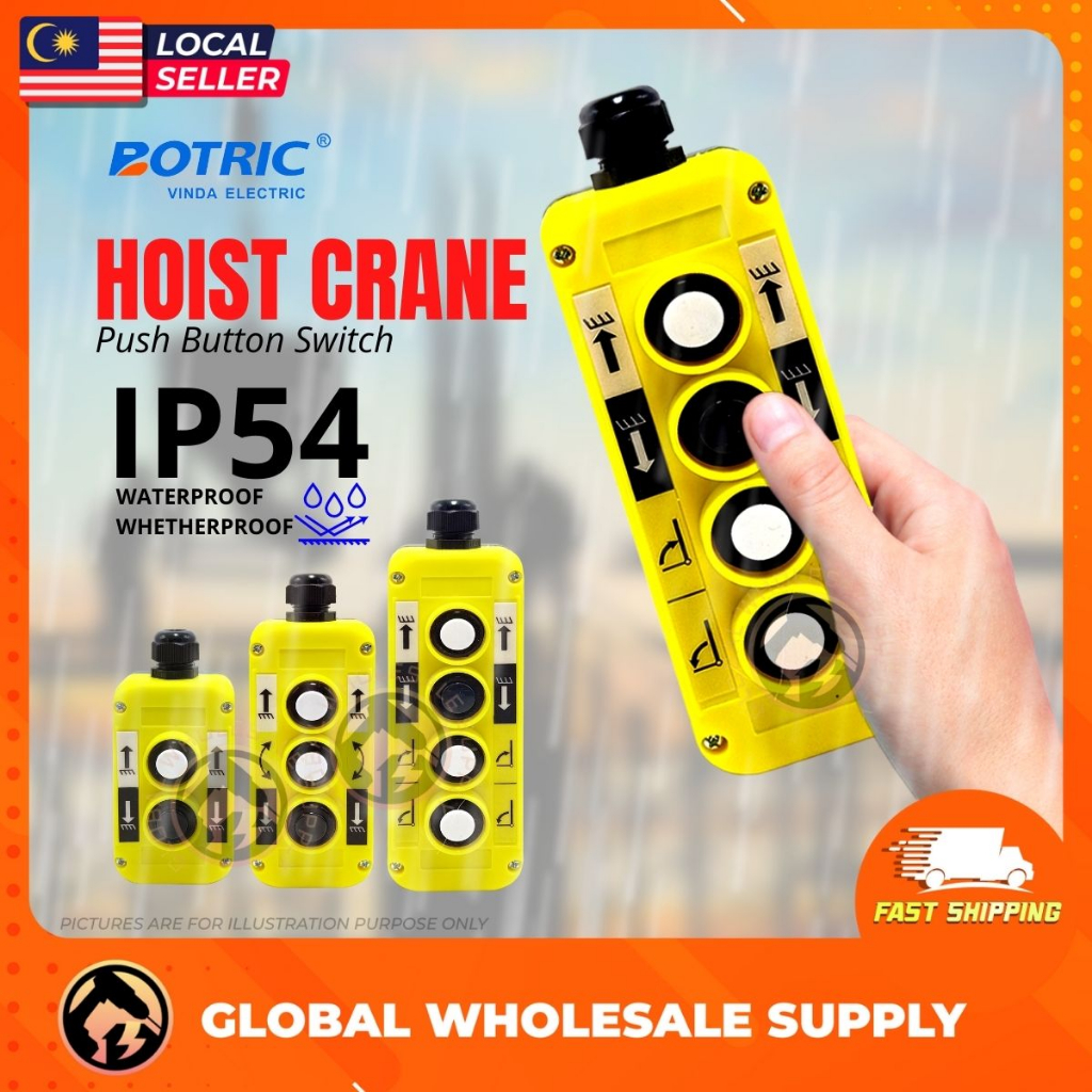 T-1 / T-2 / T-3 COB Hoist Crane Push Button Switch Rainproof Waterproof ...